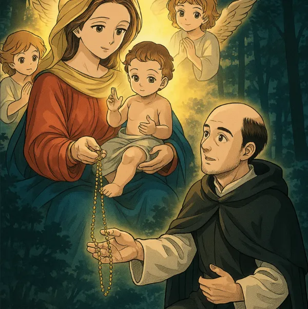 Santo Dominikus, Sang Pewarta, Penerima Rosario